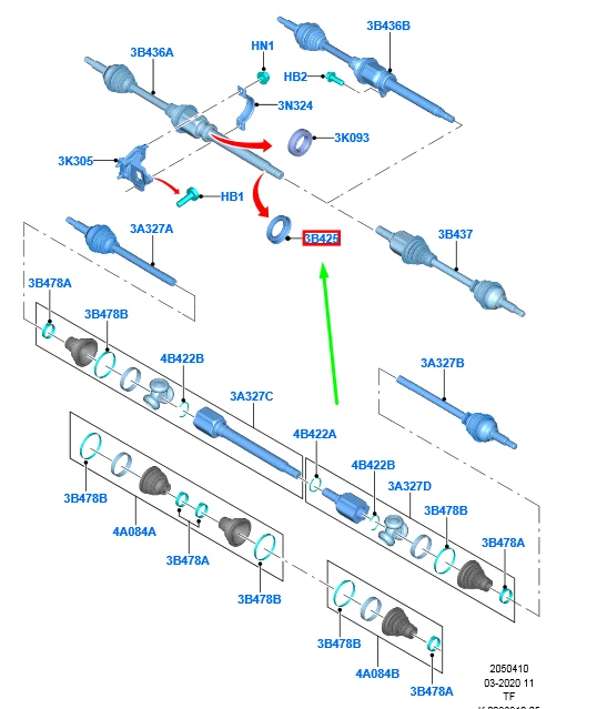 FORD TRANSIT CUSTOM MK1 Front Drive Shaft Deflector Shield 2127537 NEW ...