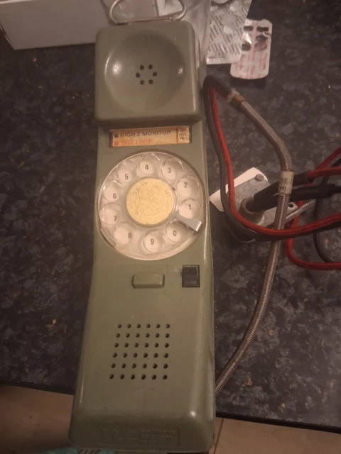 RARE GPO/BT GREEN Engineers Test Telephone, With Original Cord £10.80 ...