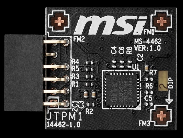 MSI TPM 2.0 Trusted Platform 12-Pin SPI Motherboard Module MS-4462 ...