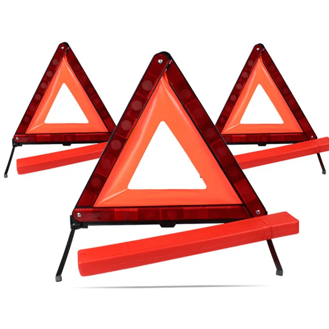 SEGNALETICA STRADALE TRIANGOLARE avvertimento sicurezza riflettore auto ...