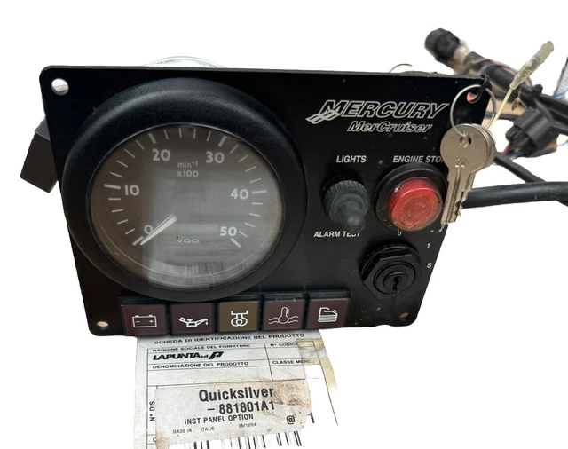 GENUINE MERCURY MERCRUISER Cummins Engine Instrument Panel 881801A1 £ ...