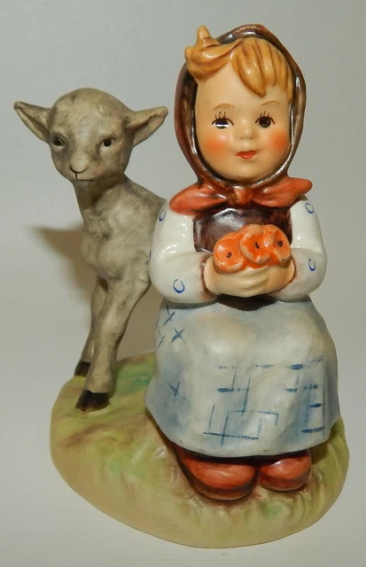 VINTAGE HUMMEL GOEBEL W Germany Figurine - Good Friends Girl with Lamb #182 £38.12 - PicClick UK