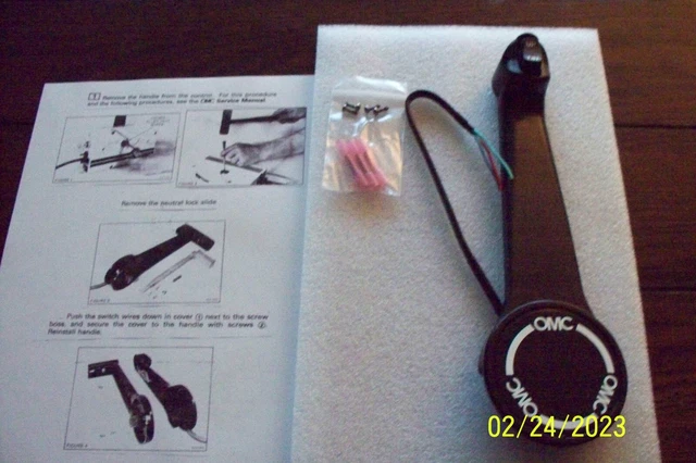 JOHNSON EVINRUDE CONTROL Box, Trim Tilt Switch & Cover Plate Assy ...