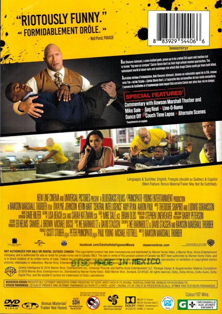 CENTRAL INTELLIGENCE - Kevin Hart , DWAYNE the ROCK JOHNSON - COMEDY ...