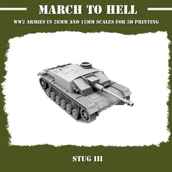 GERMAN STUG III Tank - 28mm - Bolt Action / Chain of Command / WW2 £9. ...