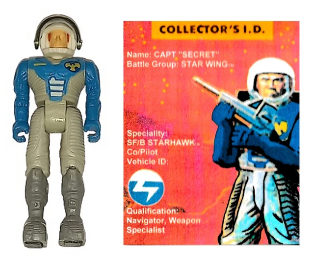 STARCOM ACTION FIGURES CAPT. SECRET - Star Wing 2" Figure - 1980's ...