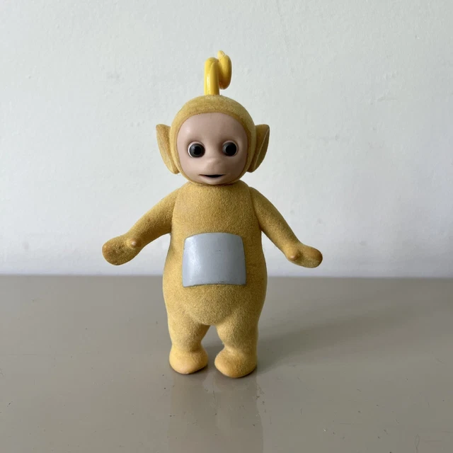 VINTAGE CBEEBIES TELETUBBIES Tinky Winky Action Figure Flocked Velvet ...