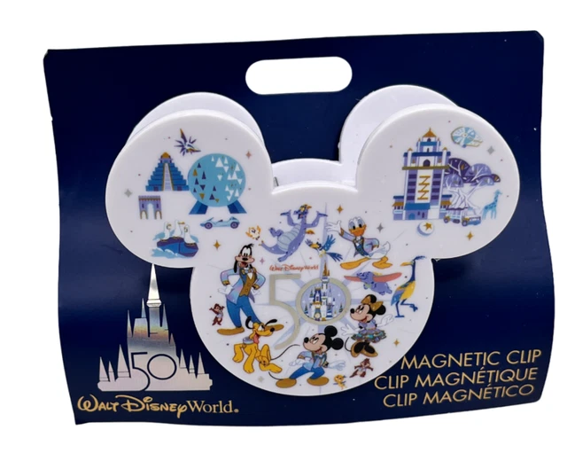 WALT DISNEY WORLD 50th Anniversary Castle Mickey Minnie Magnet Chip ...