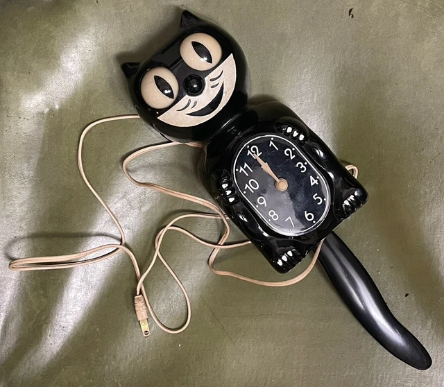 ANTIQUE EARLY 1950S Kit Kat Clock Working Luminous Eyes & Hands, No Bow ...