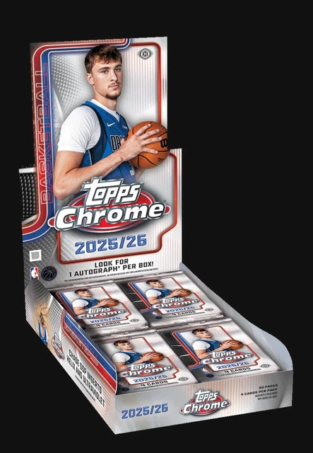 2025-26 TOPPS CHROME Basketball NBA 2026 Flagship Hobby Box Preorder ...