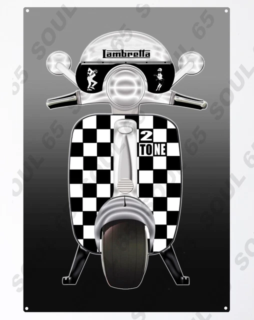 2 TONE SCOOTER Sign, Ska Reggae Sign, 2 Tone Metal Sign, Northern Soul ...