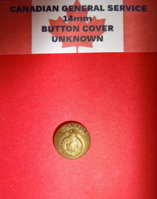 CANADIAN MILITARY GENERAL Service Uniform Button COVER 14mm $9.99 ...