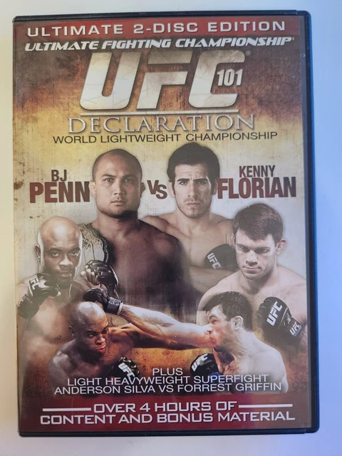 UFC 101 BJ Penn VS Kenny Florian ULTIMATE 2-DISC EDITION (MMA DVD, 2009 ...