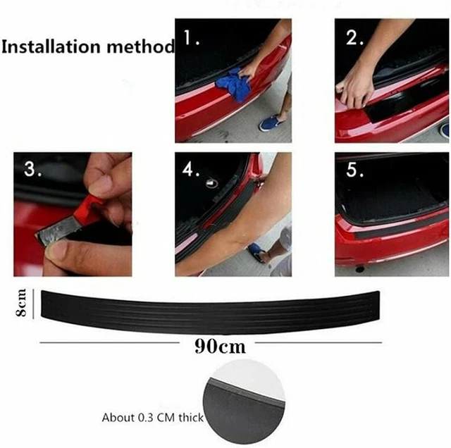 CAR TRUNK REAR Edge Protector Rubber Bumper Guard No Scratch Auto ...
