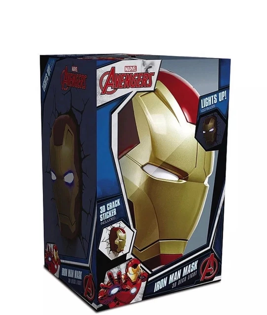 MARVEL IRON MAN Mask 3D FX Wall Decoration LED Light £21.49 - PicClick UK