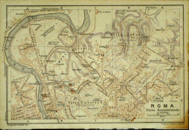 Roma N Alter Stadtplan Mappa Della Città Vecchia Datiert 1931 Eur 1500 Picclick De