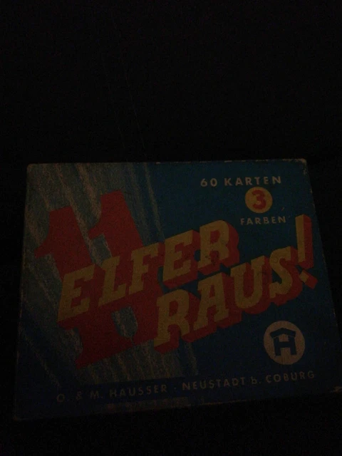ELFER RAUS! KARTENSPIEL O&M Hausser Nr. 1209, ca 1960er Jahre, 60 ...