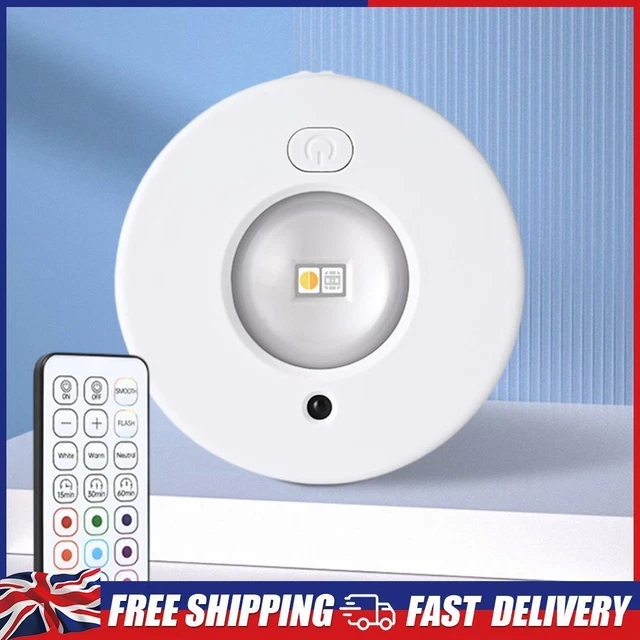 MAGNETIC WIRELESS PUCK Light Dimmable RGB Night Light for Cabinet ...