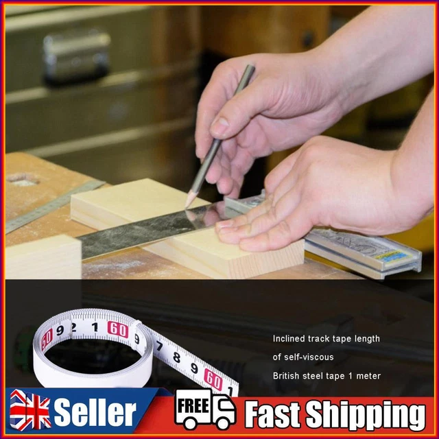 STAINLESS STEEL MITER Track Tape Self Adhesive Metric Scale Ruler (M ...