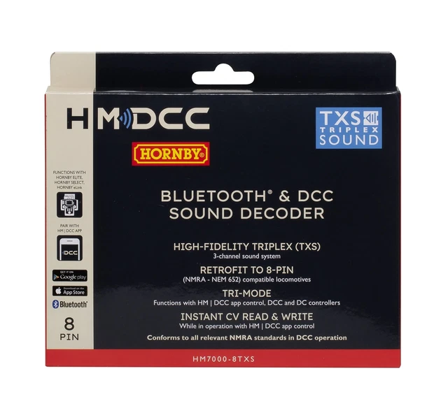 HORNBY HM7000-8TXS: BLUETOOTH® & DCC Sound Decoder (8-pin) £68.28 ...