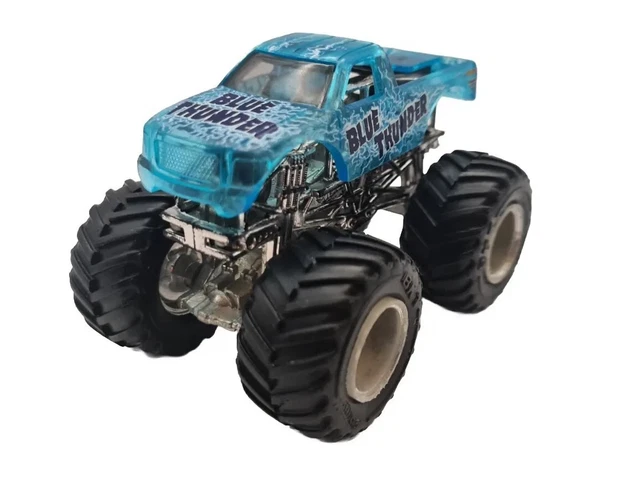 MONSTER JAM BLUE Thunder Transparent Limited Edition 1:64 Hot Wheels ...
