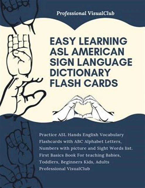 EASY LEARNING ASL American Sign Language Dictionary Flash Cards ...