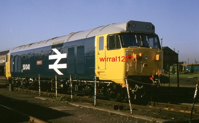 ORIGINAL RAILWAY SLIDE Class 50 50041 at Doncaster Works £6.00 ...