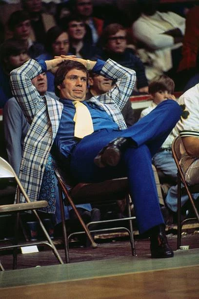 HEAD COACH TOM Heinsohn Of The Boston Celtics Looks On 1974 OLD PHOTO ...