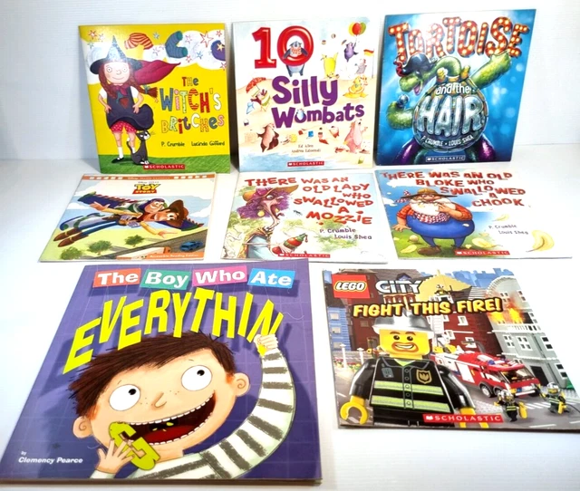 8X CHILDRENS BOOK Bundle There was an Old Lady who Swallowed a Mozzie P ...