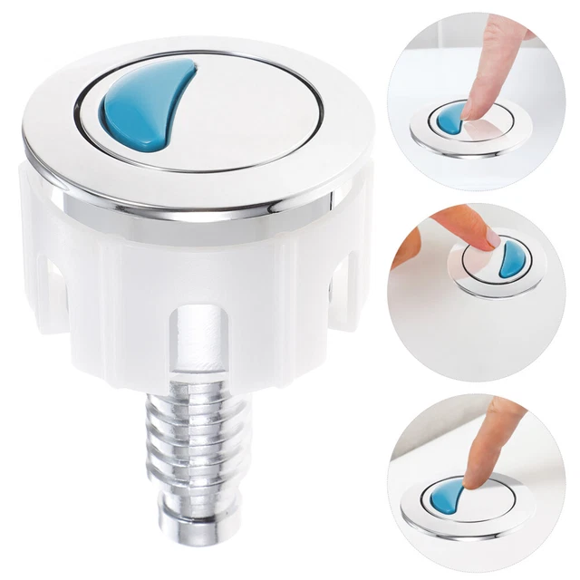 TOILET REMOTE CONTROL Button Dual Flush Kit Handle Side Mount Tank Push ...