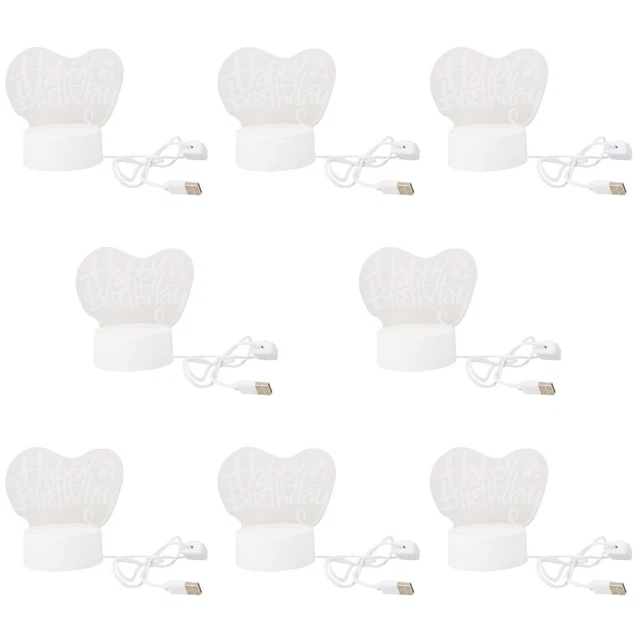 8 PCS DELICATE Indoor LED Light Unique Night Lamp Xmas Light ...