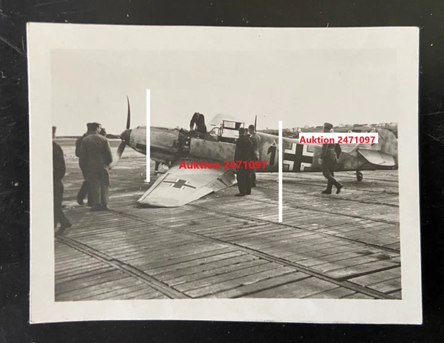 ORIG. FOTO ME109T JG77/JG5 Träger-variant nach Bruchlandung Lista ...