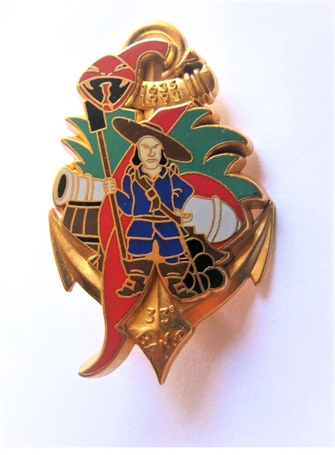 RARE INSIGNE TROUPES DE MARINE 33° BAMA / 33° RAMa ETAT EXCELLENT ...