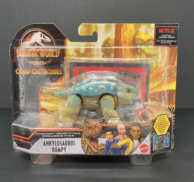 JURASSIC WORLD CAMP Cretaceous Anklyosaurus Bumpy Attack Pack Action ...