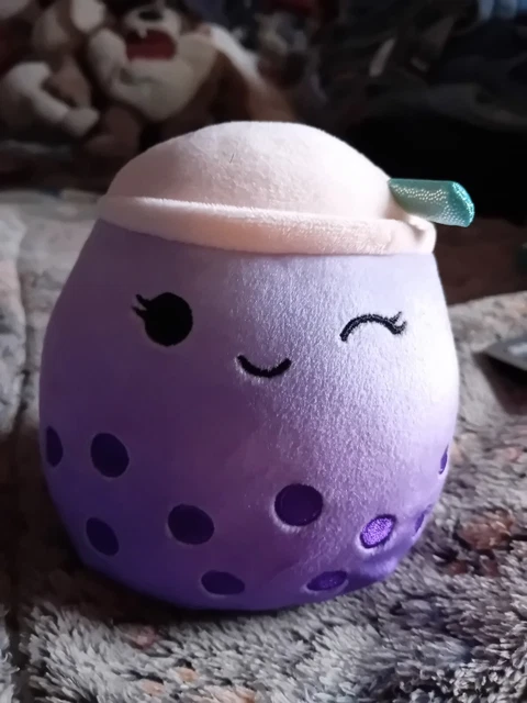 SQUISHMALLOWS POPLINA THE Purple Boba Bobba Tea Drink, 5 Inch Plush ...