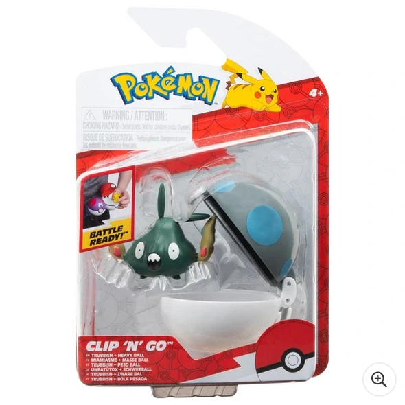 FIGURINE POKÉMON CLIP'N'GO Pokéball Trubbish & Heavy Ball EUR 41,50 ...
