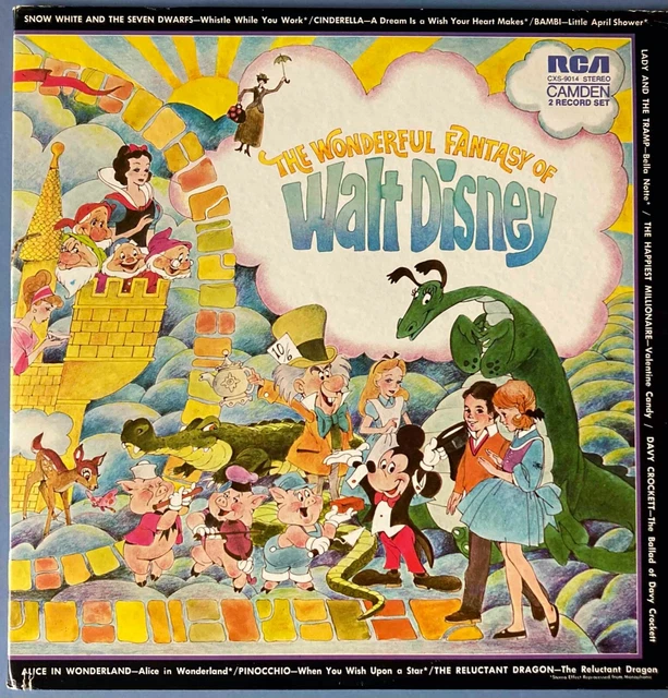 WONDERFUL WORLD OF Walt Disney ORIGINAL US Vinyl LP 1972 VERY RARE EUR ...