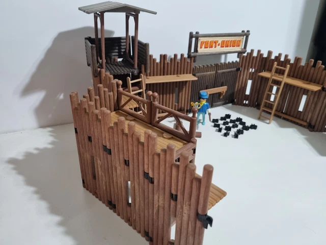 PLAYMOBIL 3420 ANCIEN Fort Union Western Ouest Forteresse Nordiste Yank ...