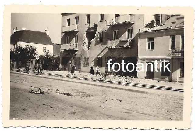 FOTO 2WK POLEN Warschau Stadt zerstörte Häuser nach Kampf Soldaten u ...