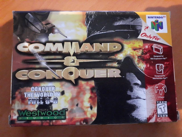 COMMAND & CONQUER (Nintendo 64, 1999) CIB complete in box rare htf N64 ...