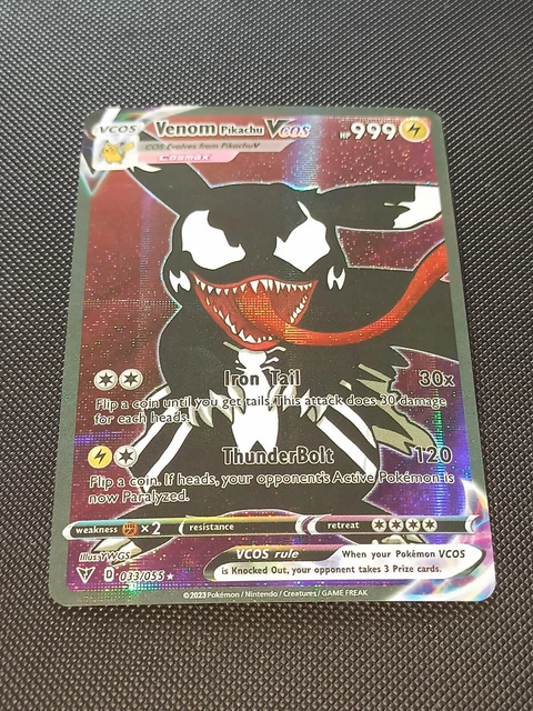 PIKACHU POKEMON VENOM Spiderman Pika Carte Card Prism Manga Kawaii Dc ...