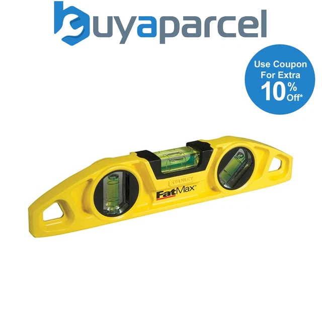 STANLEY FATMAX MAGNETIC Torpedo Boat Spirit Level V Groove 0-43-603 ...