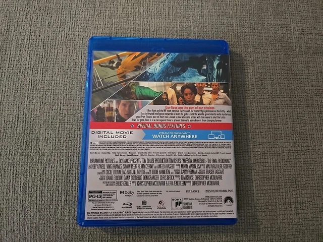 MISSION: IMPOSSIBLE THE Final Reckoning 2 disc blu ray set Tom Cruise ...