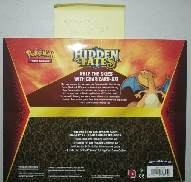 CHARIZARD GX HIDDEN Fate Collection Box Sealed Mew Zapdos Oversized ...