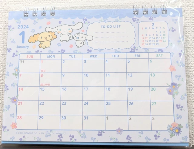 CINNAMOROLL DESKTOP RING calendar 2024/Sanrio Characters/Japan/Kawaii ...