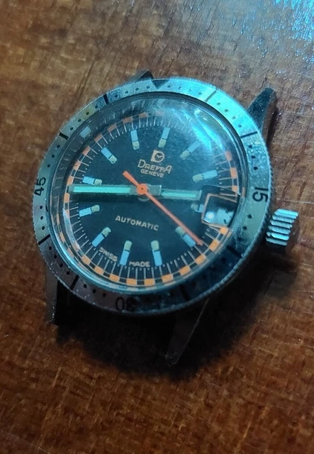 RARE MONTRE DREFFA Genève Diver 20 Atm Automatique Swiss Plongée 20 ...