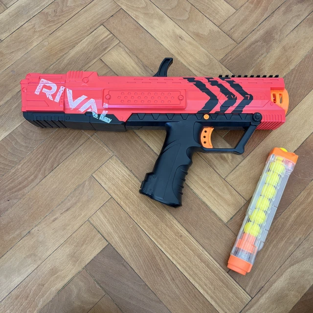 NERF RIVAL APOLLO XV-700 BLASTER GUN toy gun TEAM RED 7 Ammo £4.70 ...