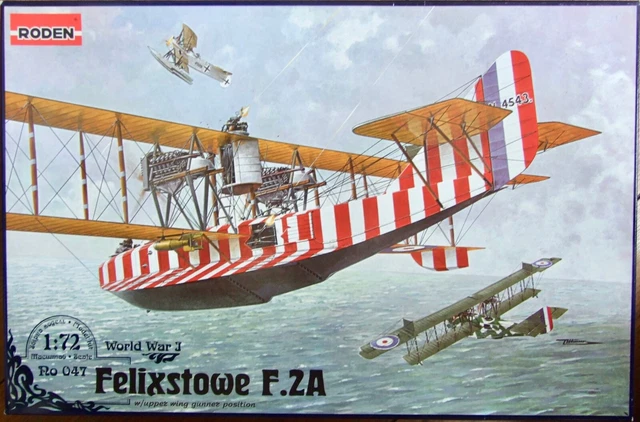 RODEN 1/72 FELIXSTOWE F.2A (with upper wing gunner ) 047 WWI British ...