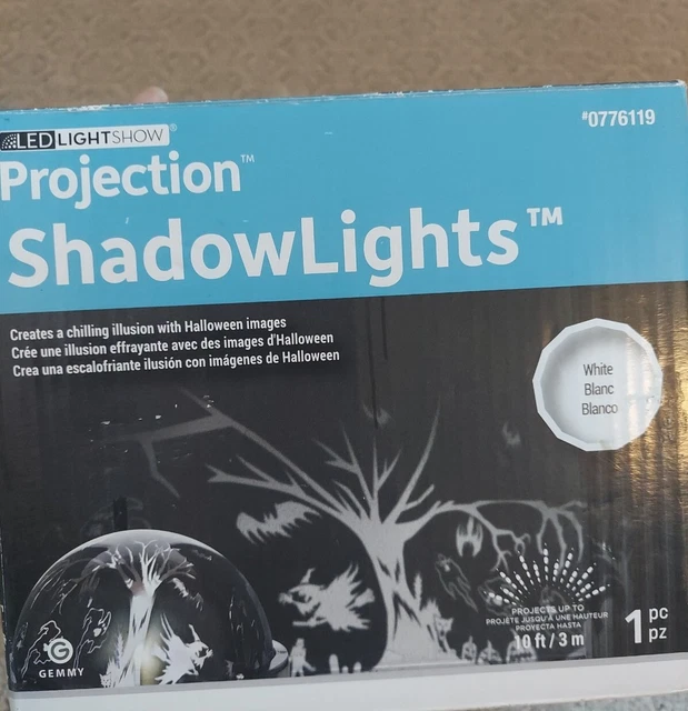GEMMY ROTATING HALLOWEEN Projection LED Light Show Indoor ShadowLight ...