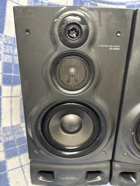 AIWA SX-N909 P.P injection cone woofer Speakers 3 Way Twin Duct Bass ...